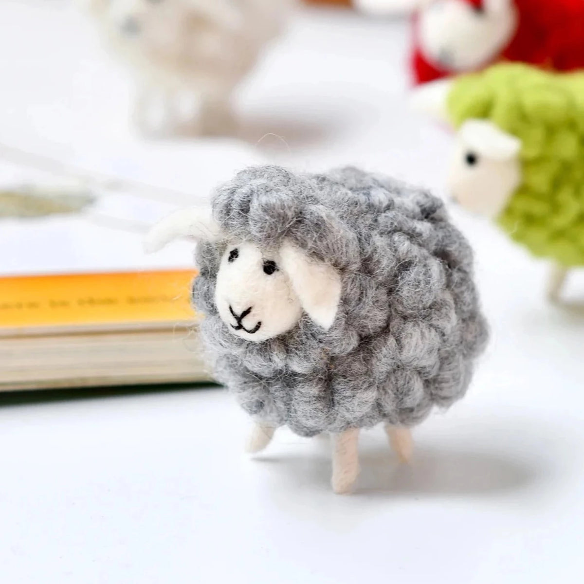 TARA TREASURES Felt Grey Sheep Toy – Forest of Play
